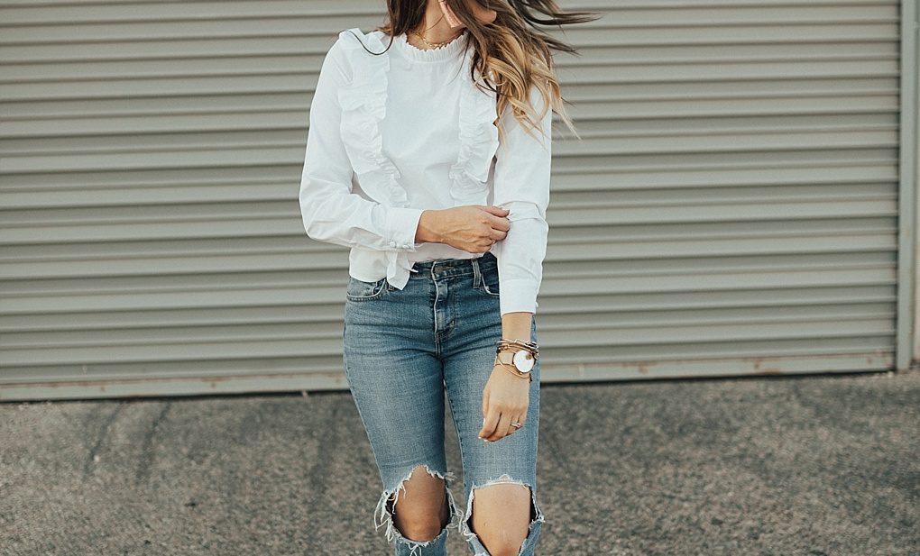 Dressy Ruffle Top & Jeans Combo | Fall Fashion | Dani Marie
